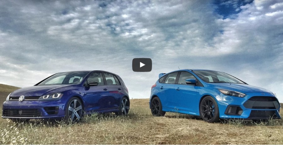 2017 Ford Focus RS vs. 2017 Volkswagen Golf R: Head 2 Head Video ...