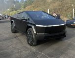 Tesla Cybertruck Makes Appearance in Matte Black Vinyl Wrap, Could be ...